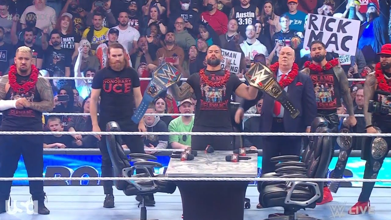 Roman Reigns The Bloodline Entrance - WWE RAW 1/23/2023 - YouTube