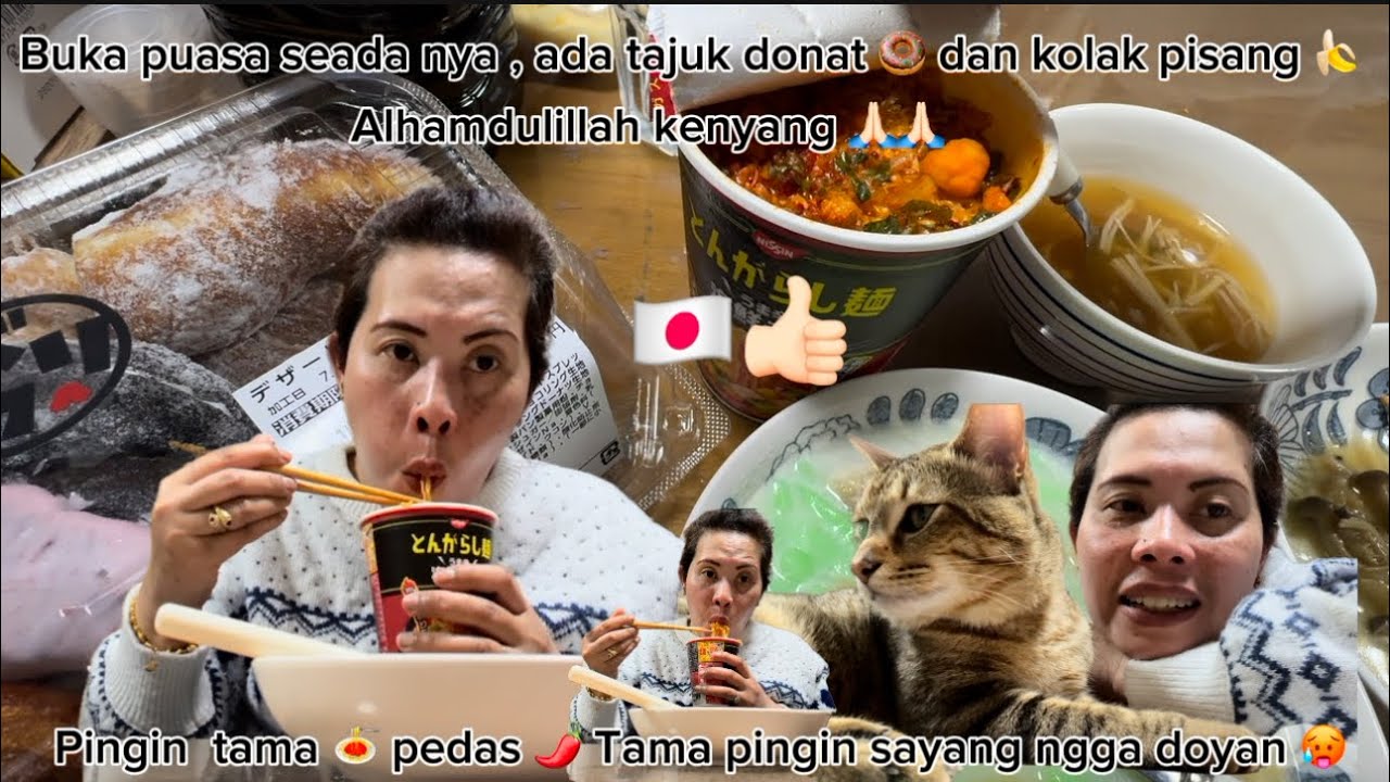 Menu seada yo ber buka pusa bareng , ada tajuk donat 🍩, kolak pisang ...