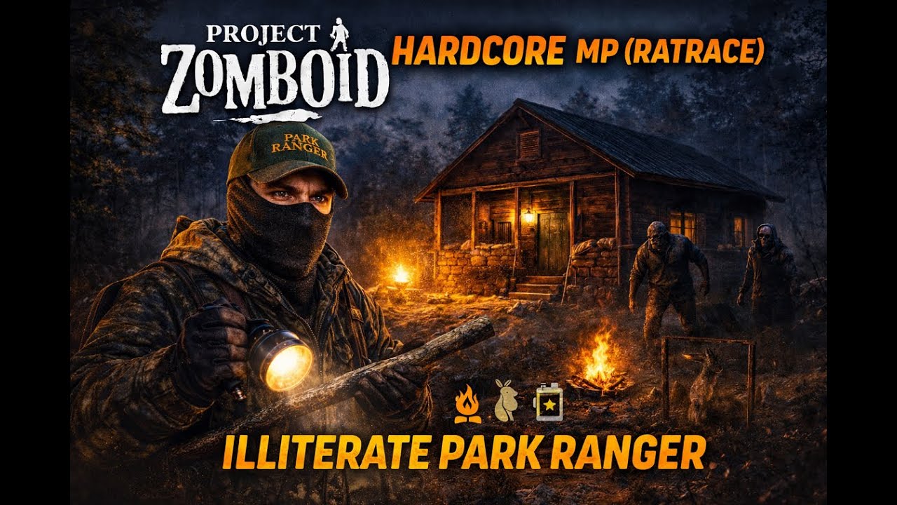 Project Zomboid Hardcore MP (Ratrace) | Illiterate Park Ranger - YouTube