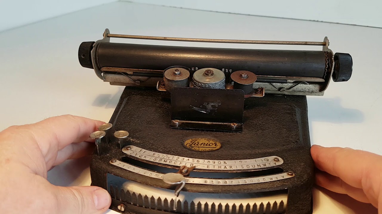 Junior index typewriter - YouTube