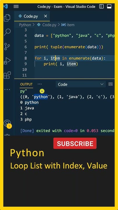 Python In Telugu Python Lists Loop With Index Python For Beginners 