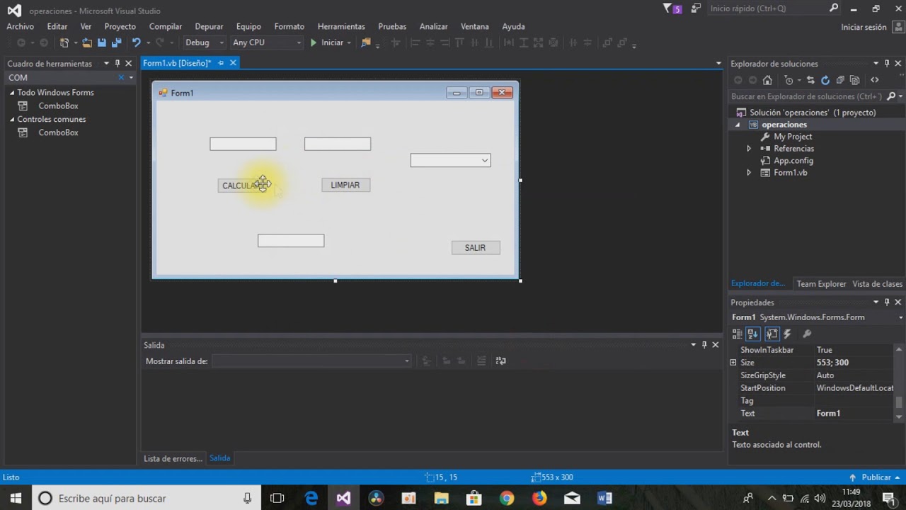 Visual Studio operaciones basicas - YouTube