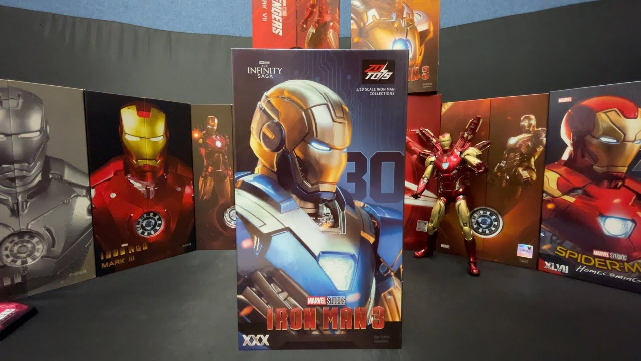 Iron Man Mark 30 Zd Toys 1/10 Figure scale Unboxing & Review - YouTube