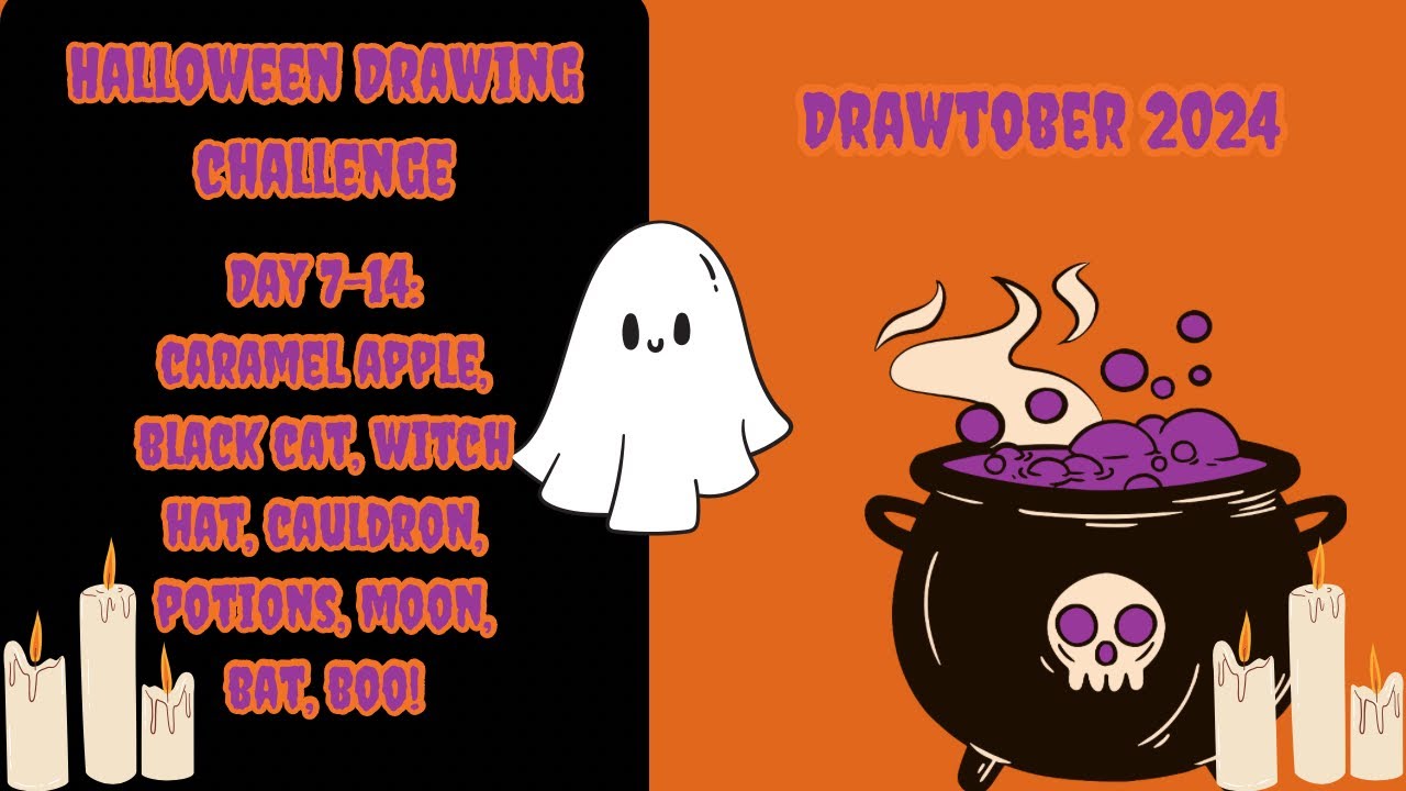 Drawing Challenge: Halloween Edition Day 7 - 14! - YouTube