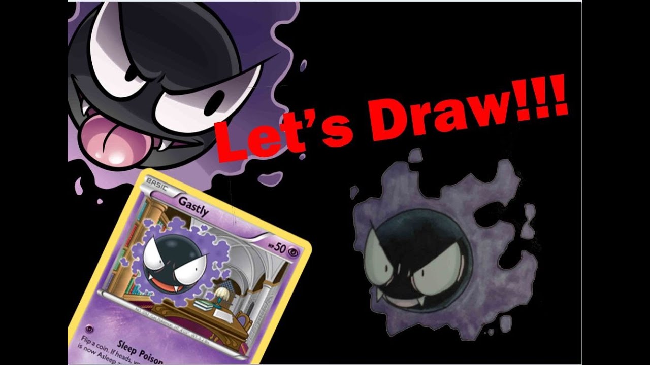 How to draw Gastly !!! - YouTube