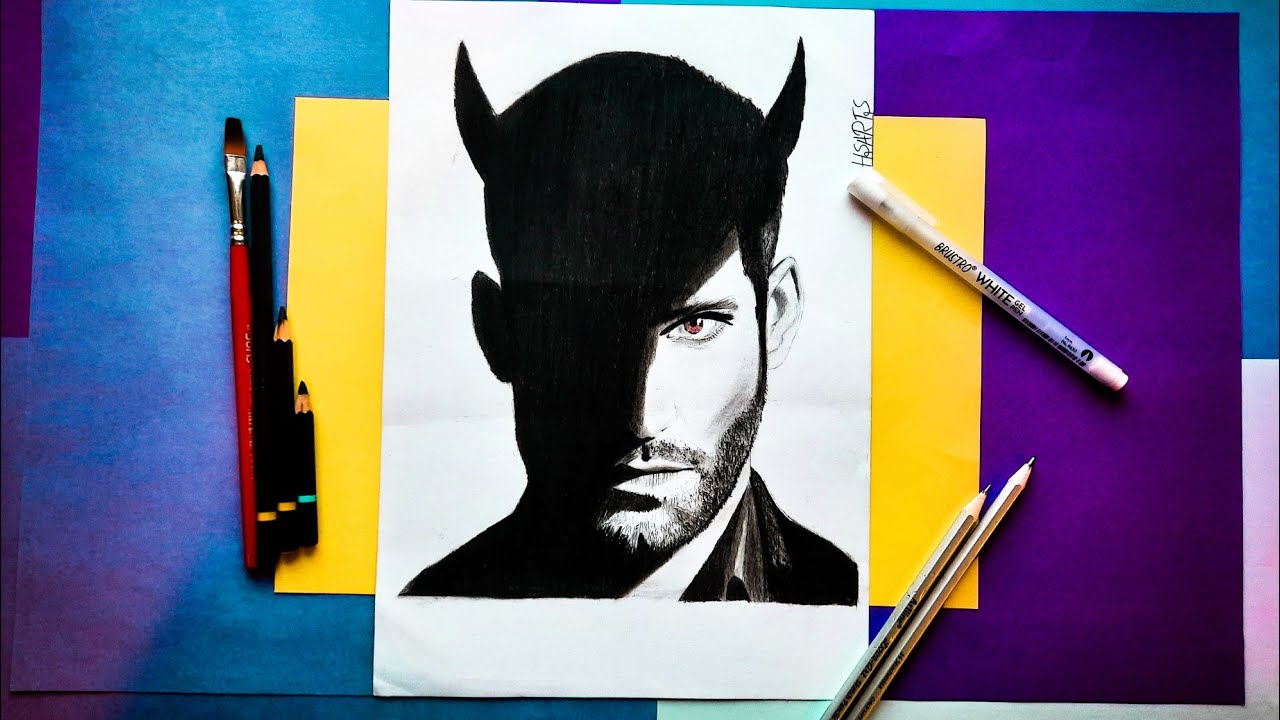Lucifer Morningstar (Tom Ellis) | Sketchmens| Pencil sketch ️ ️ ...