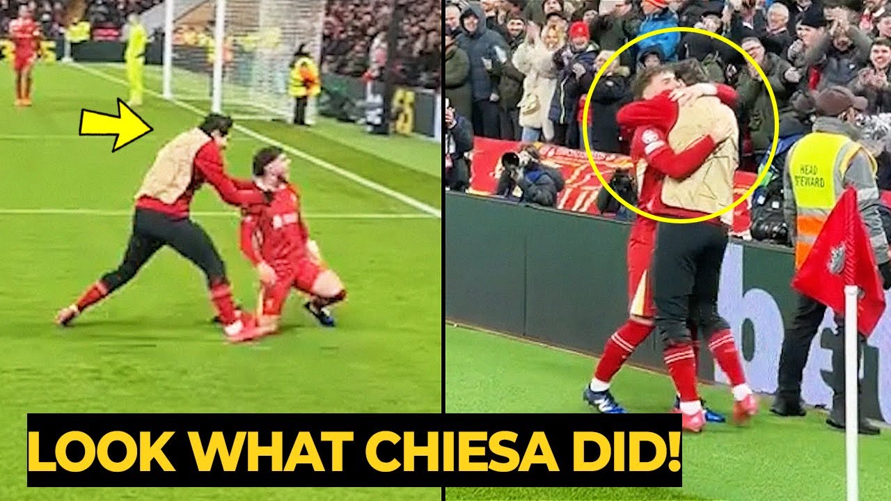 Fede Chiesa emotional celebration after Harvey Elliot goal against LOSC ...