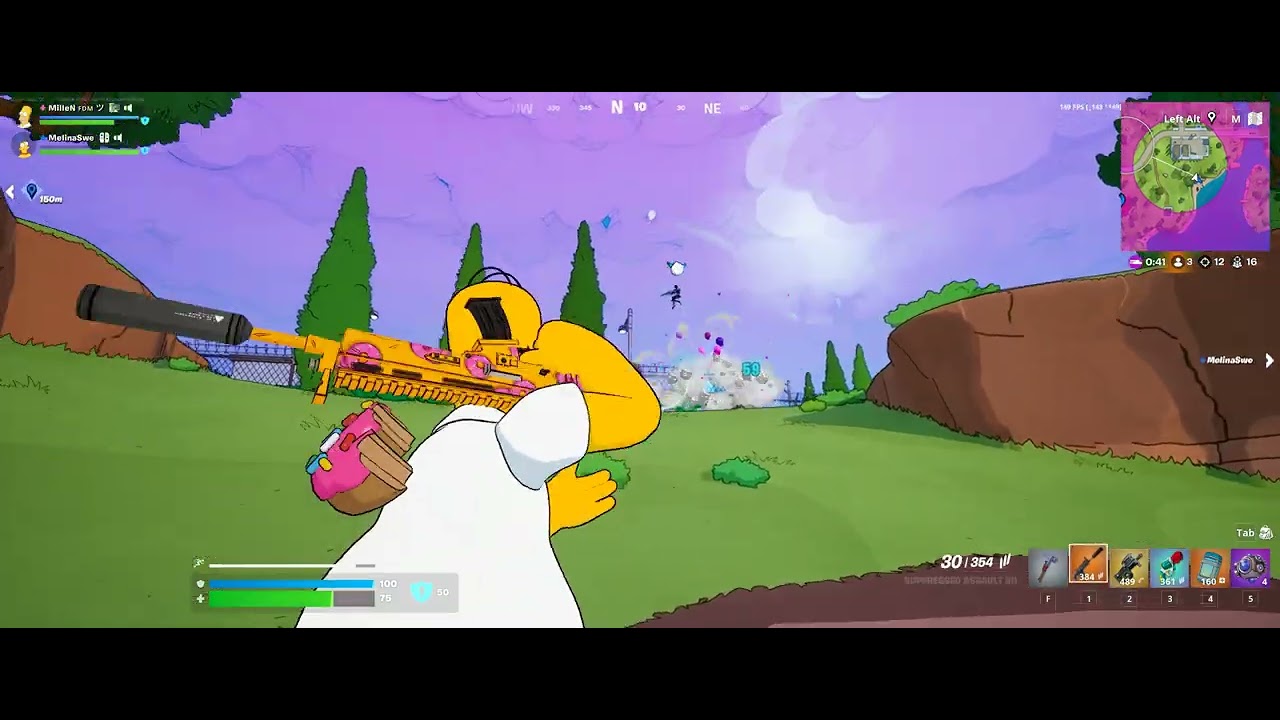 Homer + Marge Fortnite win :) - YouTube