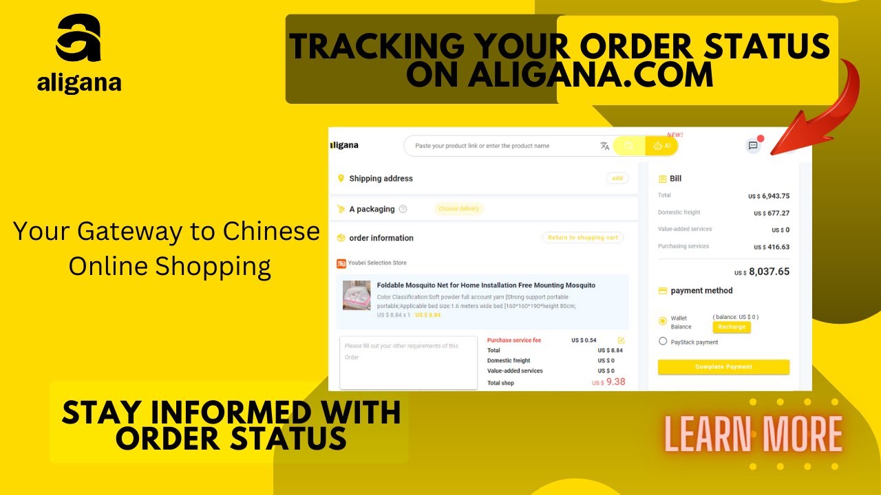 06- Tracking Your Order Status on Aligana com | 1688 Taobao Sourcing ...