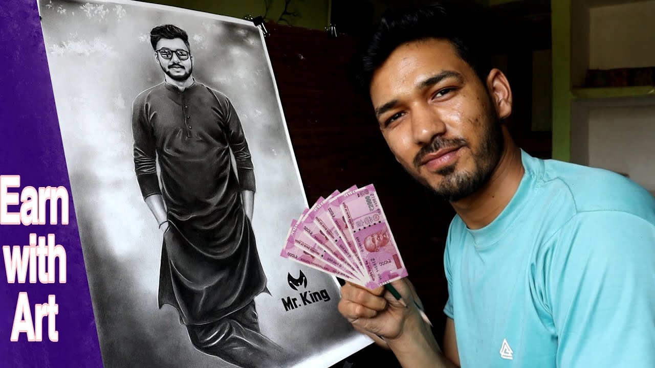 HUGE paid Drawing// earn money with ART - YouTube