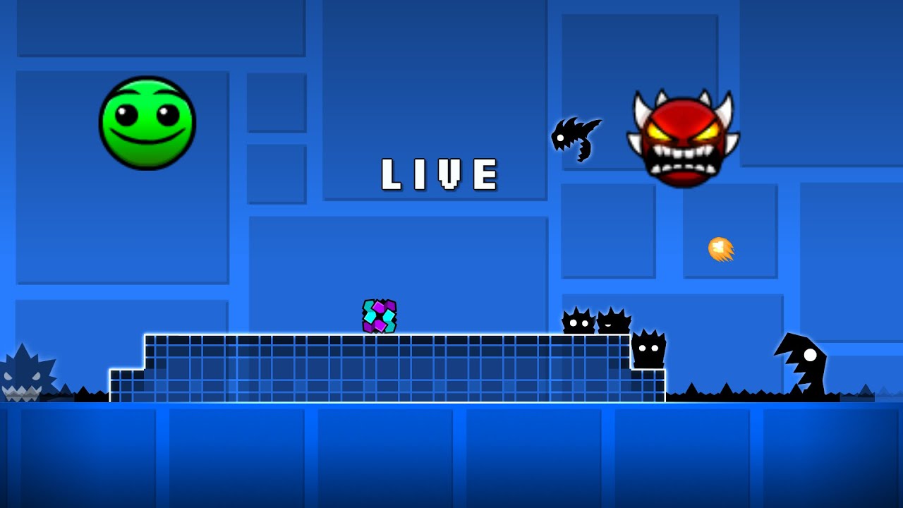 Geometry dash live stream - YouTube