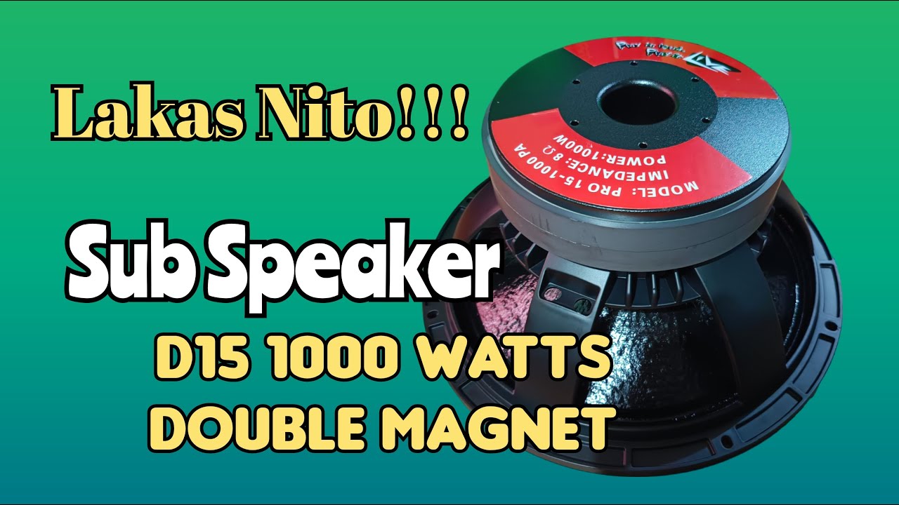 Sub Speaker Sound Check | Live Pro D15 1000 Watts Speaker - YouTube