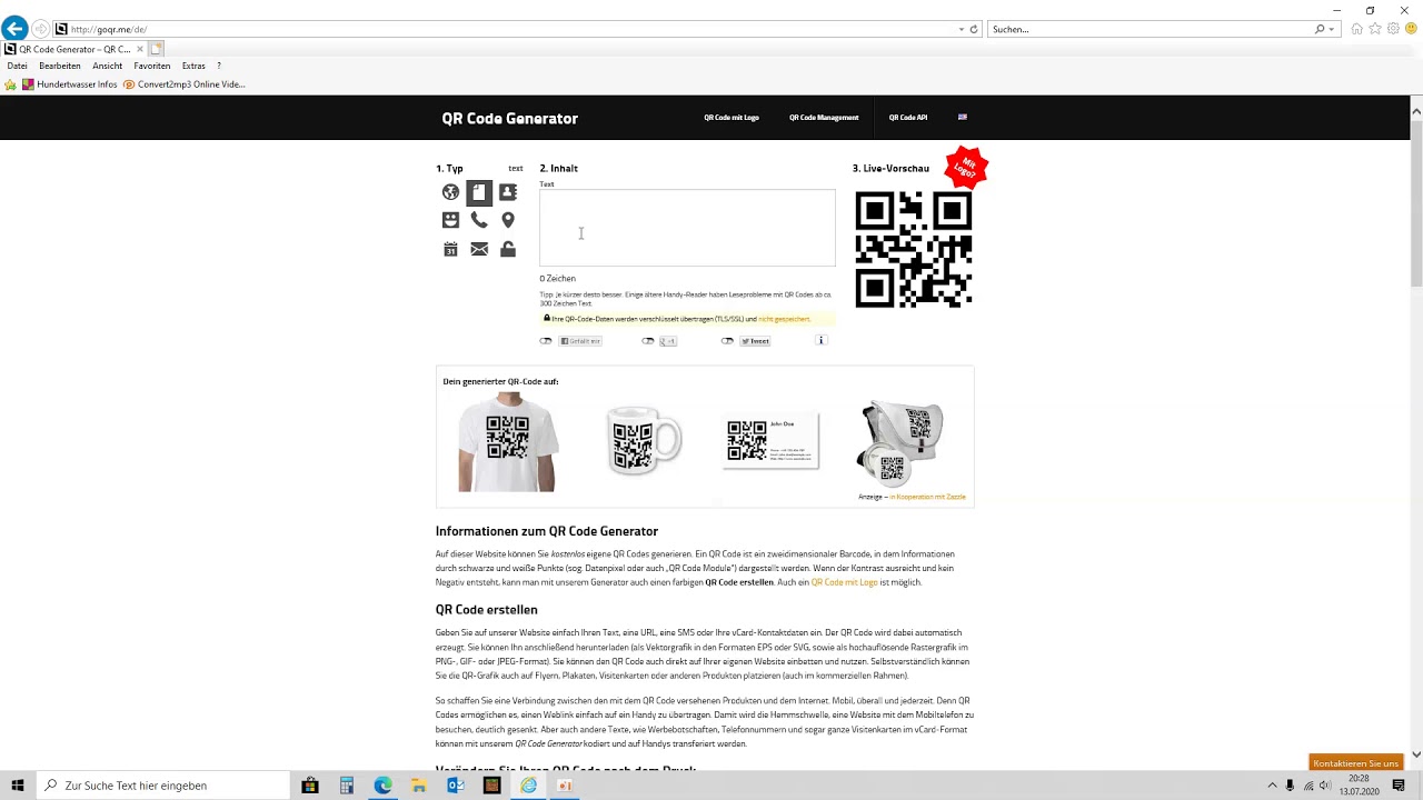 QR Code erstellen. - YouTube