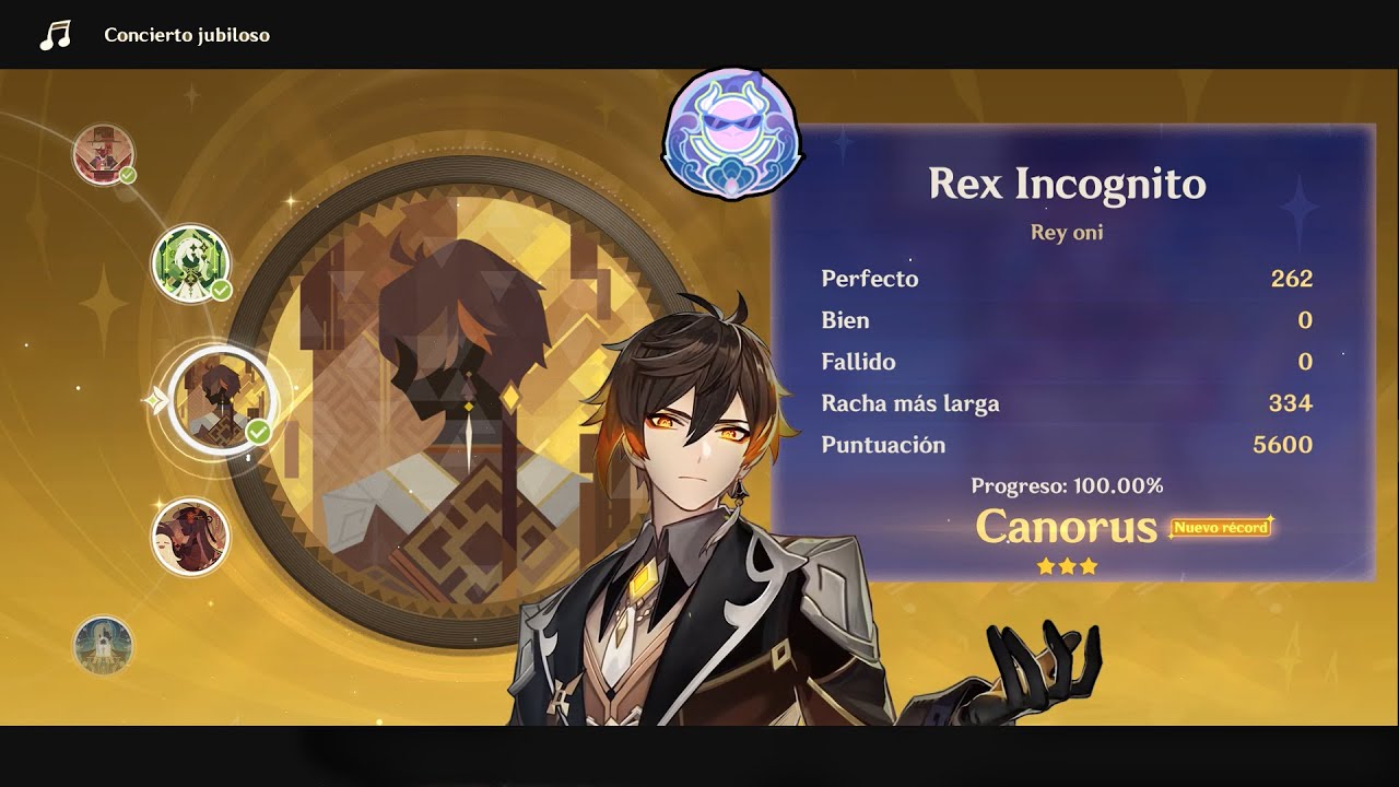 Rex Incognito (100%) Rey Oni | Genshin impact Concierto Jubiloso - YouTube