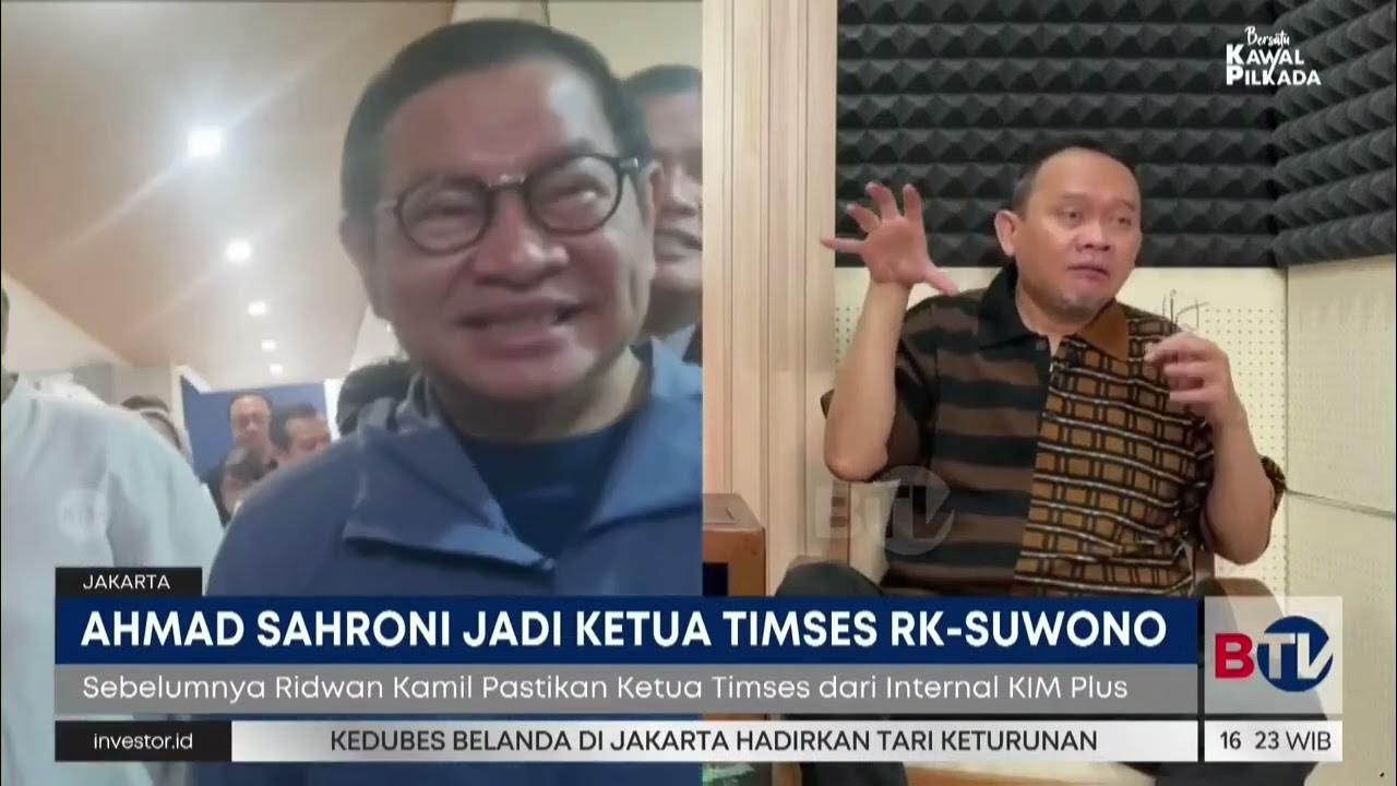 Ahmad Sahroni Ditunjuk Jadi Timses RK-Suswono | Beritasatu - YouTube