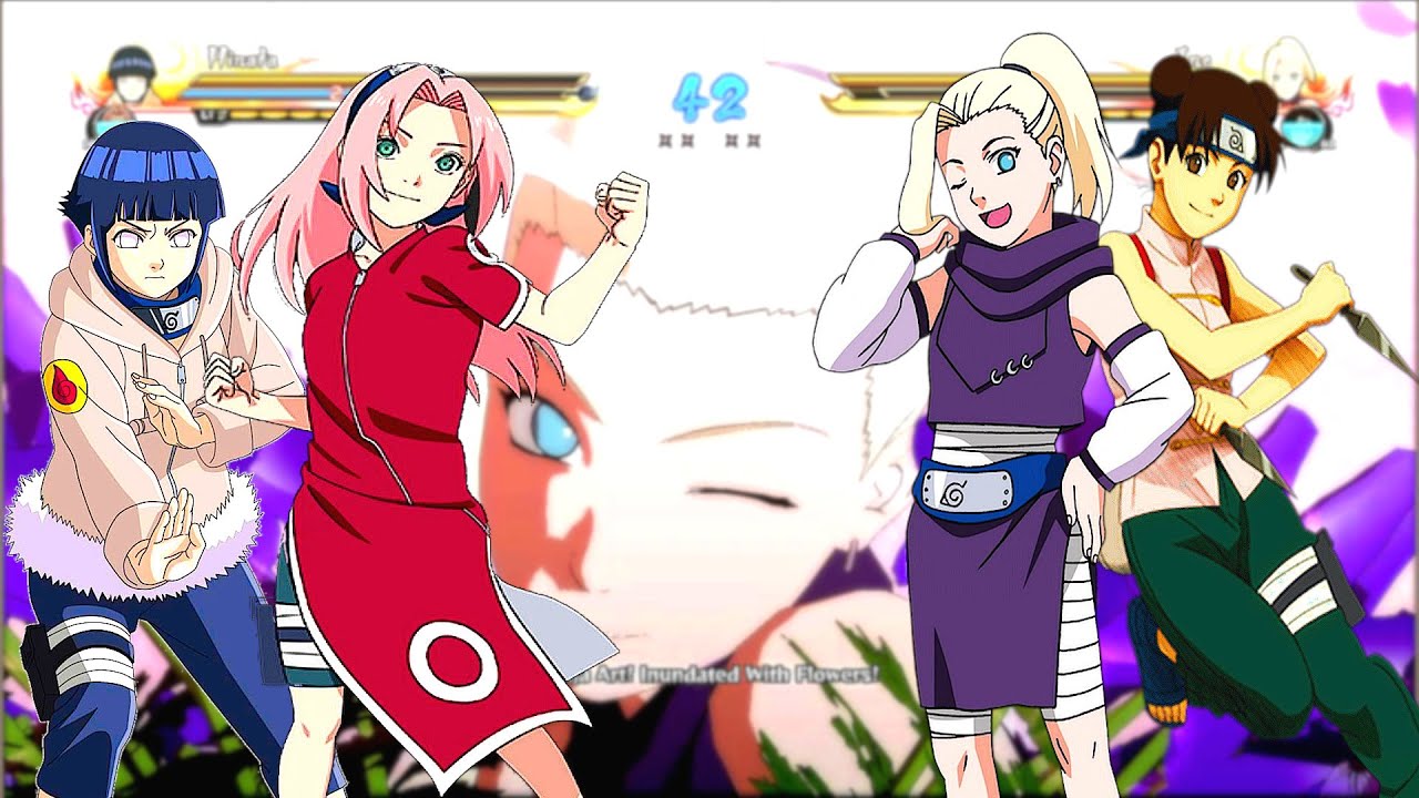 Genin Sakura And Hinata Vs Ino And Tenten [com Vs Com] Storm 4 Youtube