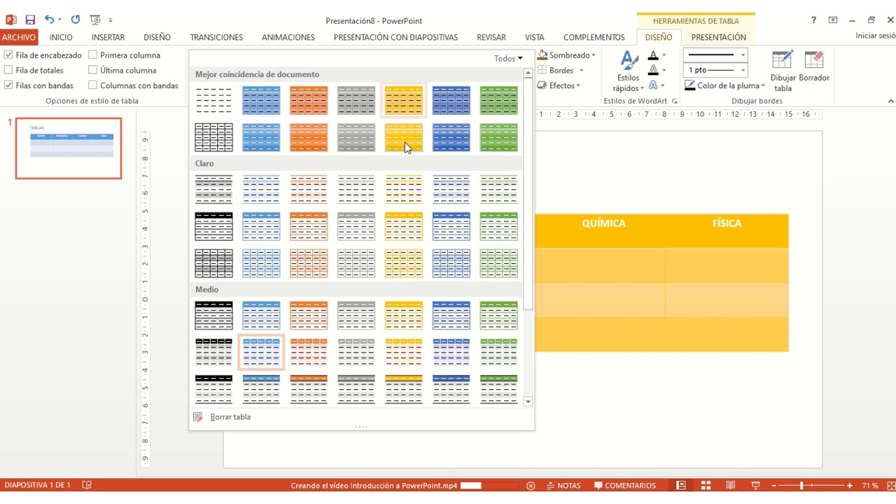 Tablas en PowerPoint - YouTube