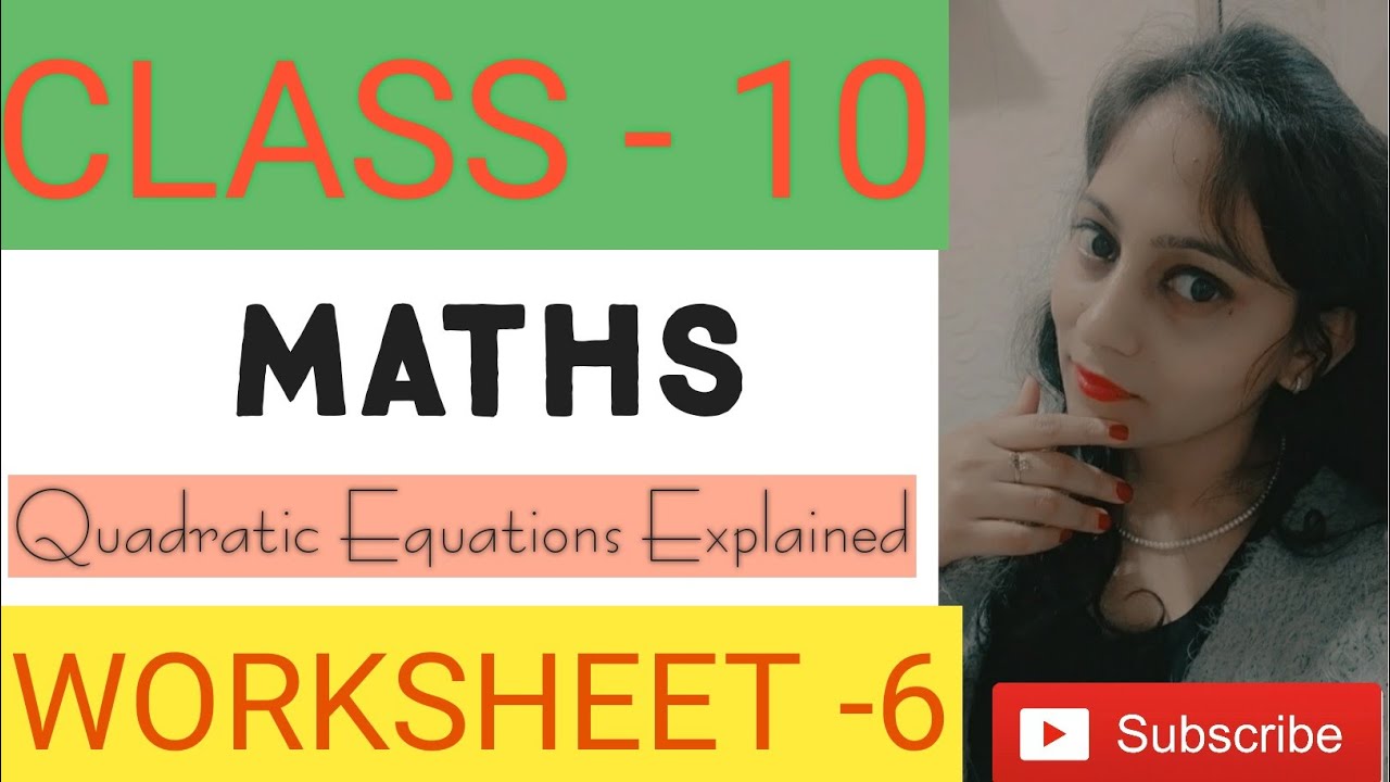 Class 10 Maths Worksheet -6 - YouTube