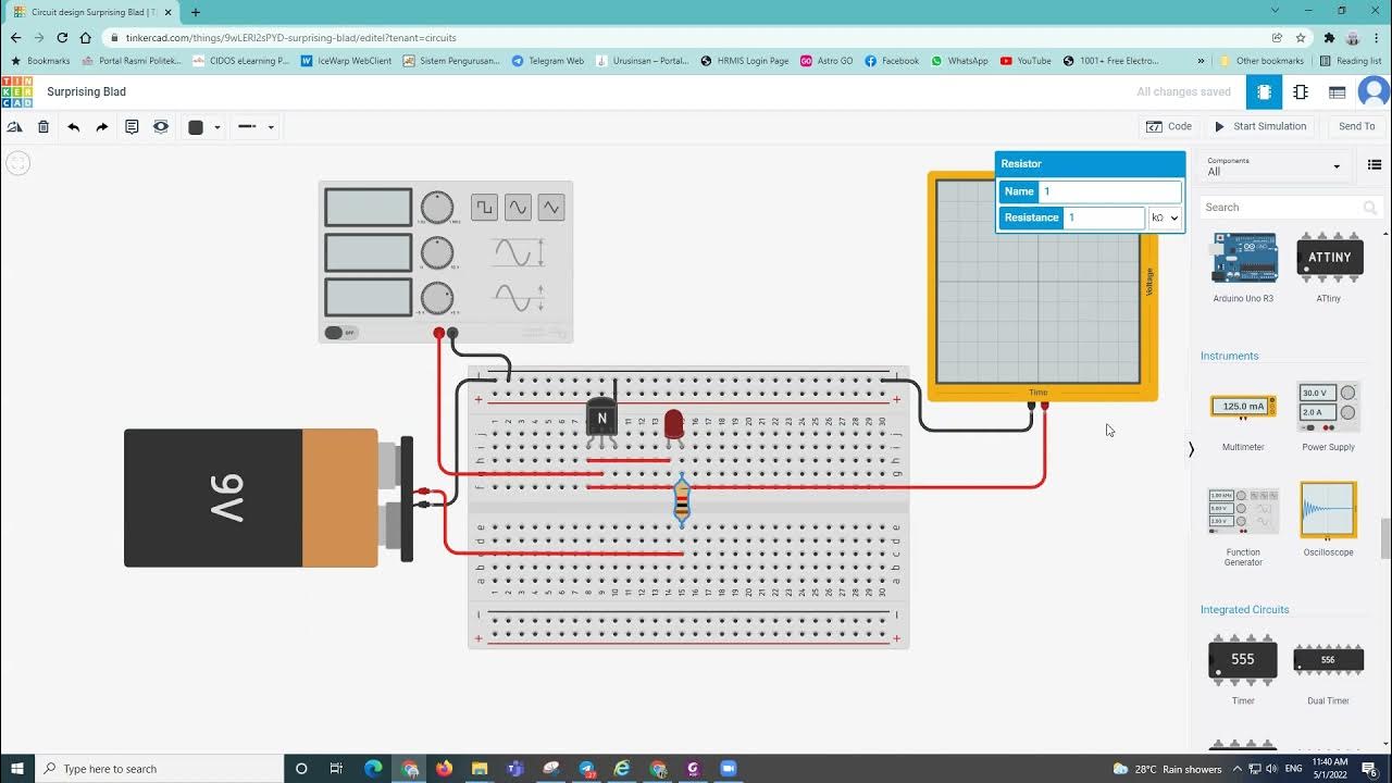 BASIC SWITCHING USING TINKERCAD - YouTube