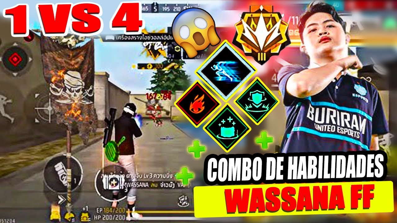 COMBO DE HABILIDADES DE WASSANNA FF para SUBIR a GRAN MAESTRO SOLO VS ...