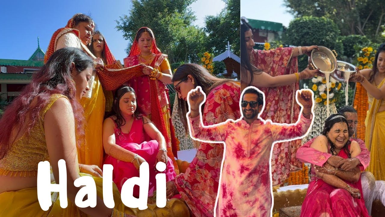 Haldi fun | Parul and Navin ki Haldi ceremony | Haldi gone crazy #navul - YouTube