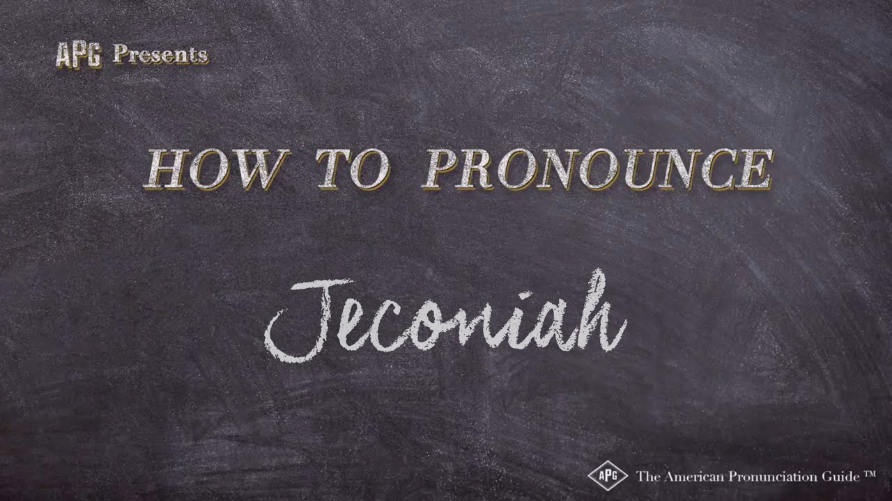 How to Pronounce Jeconiah (Real Life Examples!) - YouTube