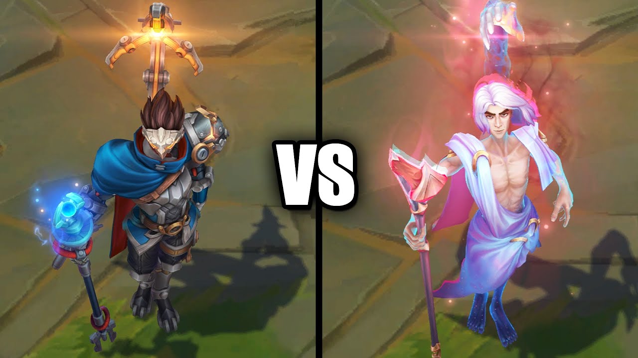Machine Herald Viktor vs Arcane Savior Viktor Skins Comparison (League ...