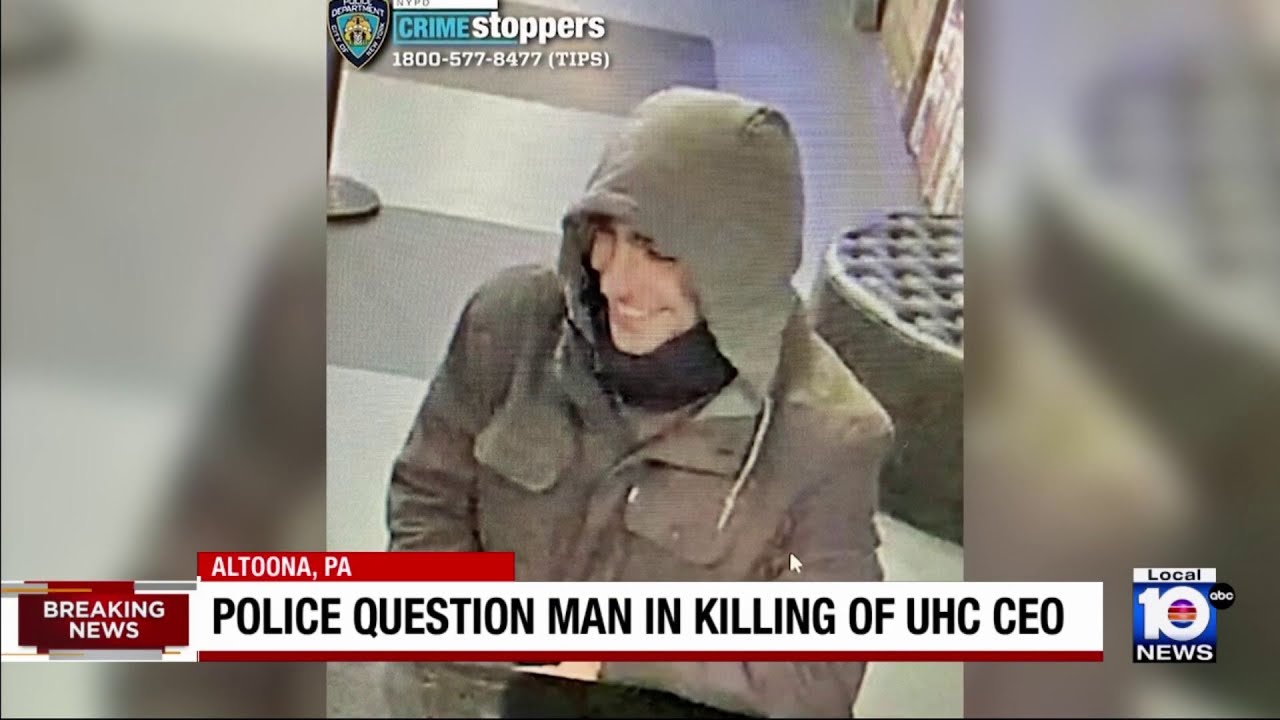 Police question man in killing of UnitedHealthcare CEO - YouTube