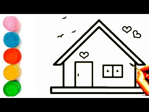 How To House 🏘️Drawing Cute And Easy | My Sweet Home Drawing Easy ...