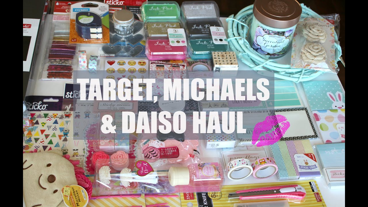 Target, Michaels & Daiso (Dollar Store) Collective Haul - YouTube