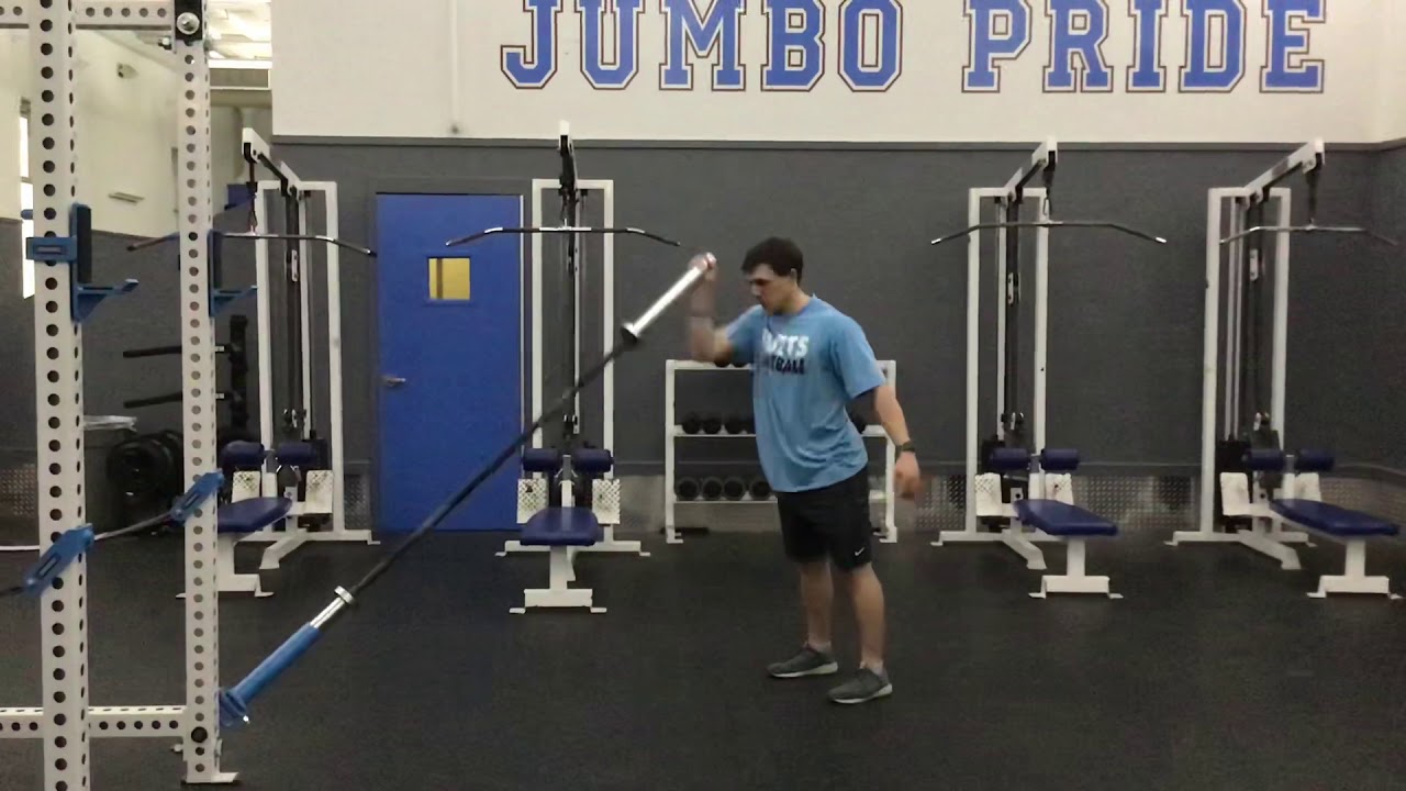 Landmine Push Press - YouTube