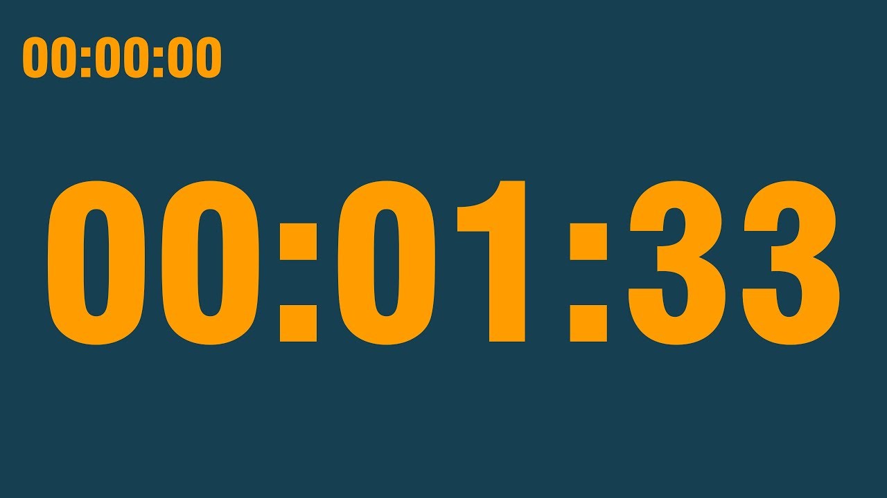 1 minute 33 second timer (with end alarm, time elapsed and progress bar ...