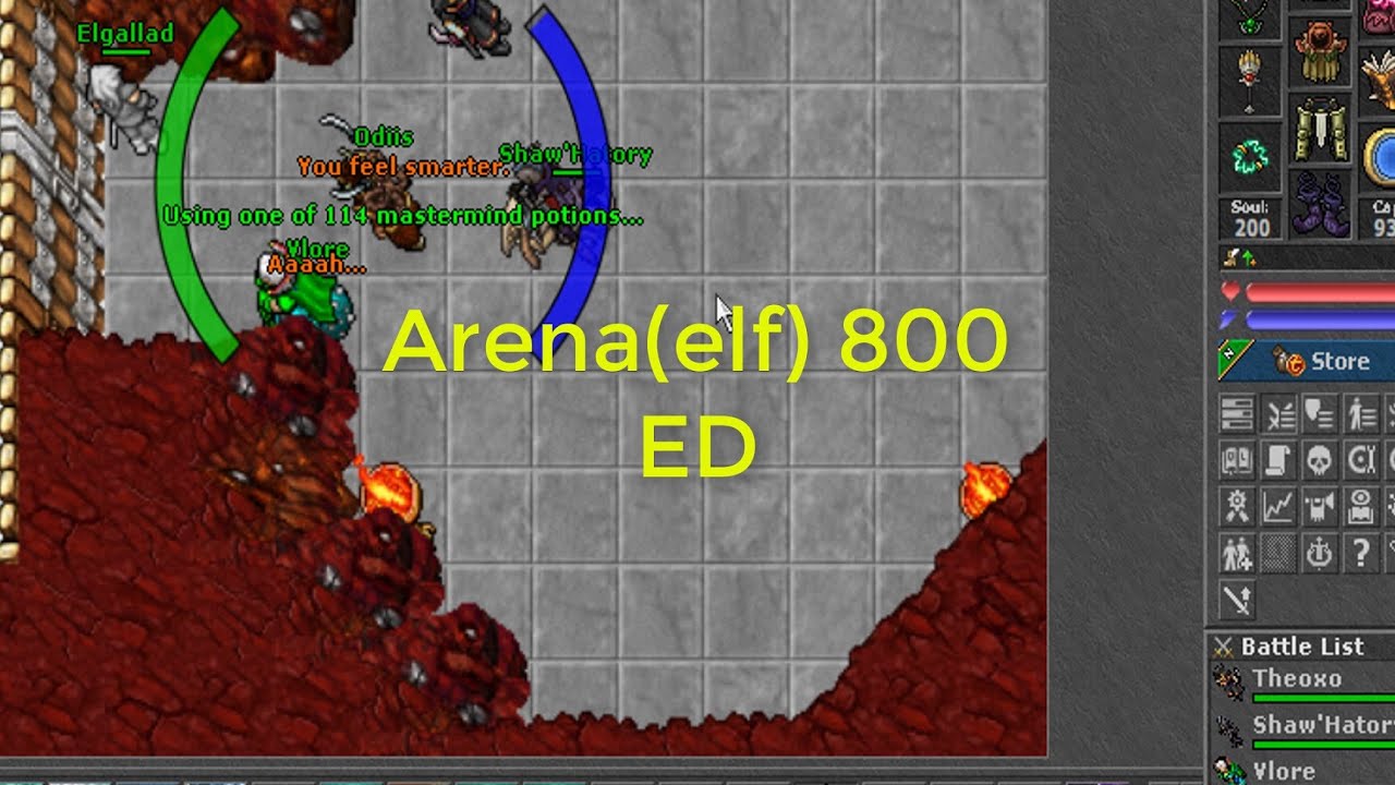 Tibia - Odiss Mini arena (elf) - YouTube