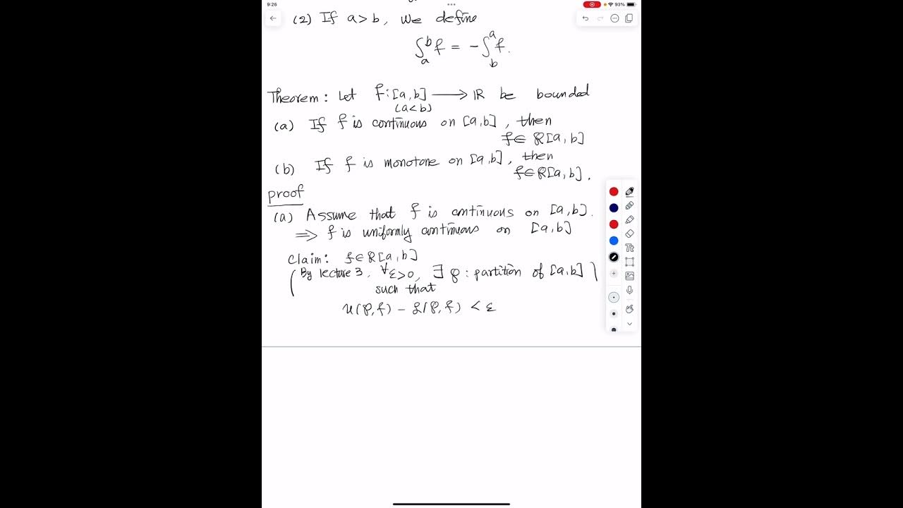 Lecture 4(Advanced Calculus 2): Examples of Riemann integrable functions(part 1) - YouTube