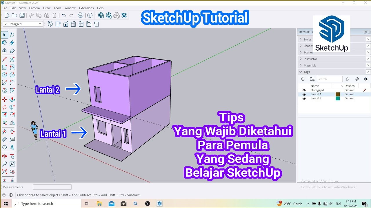 SketchUp Tutorial - Tips Dasar Yang Wajib Diketahui Para Pemula Yang Belajar SketchUp - YouTube