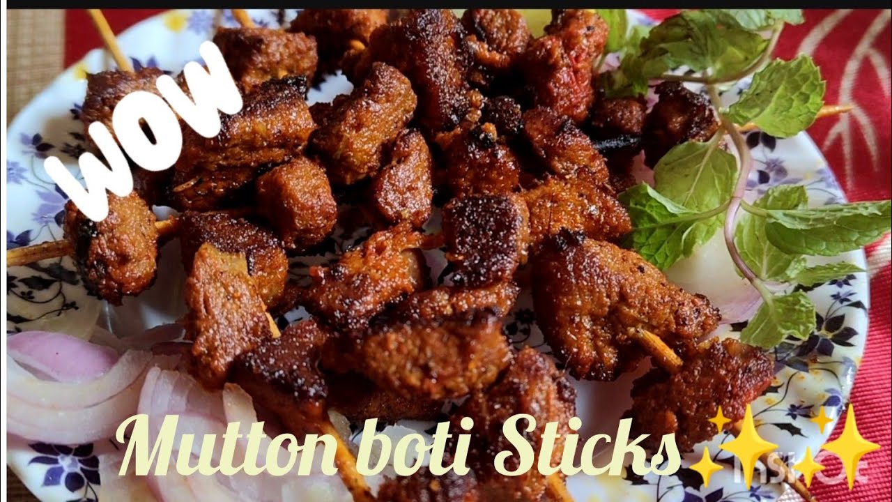 Mutton Boti Sticks#Tandoori Mutton Boti Sticks#Starter Recipe #Ronak ...