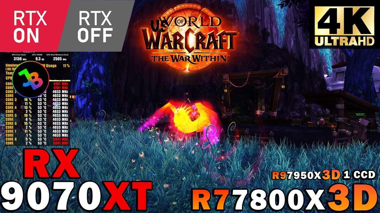 World Of Warcraft The War Within 4K | RX 9070 XT | Sim. R7 7800X3D ...