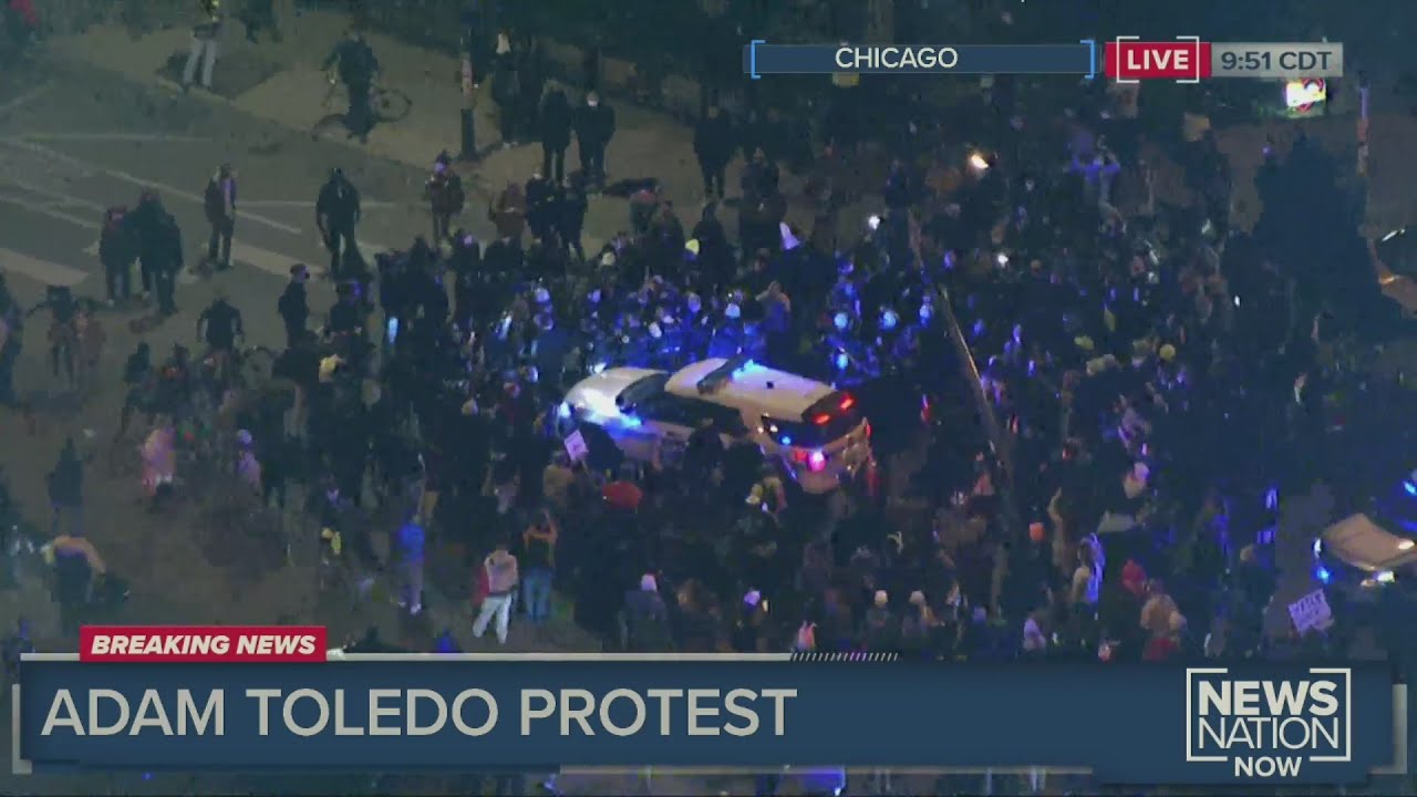 Protests in Chicago over Adam Toledo fatal police shooting - YouTube