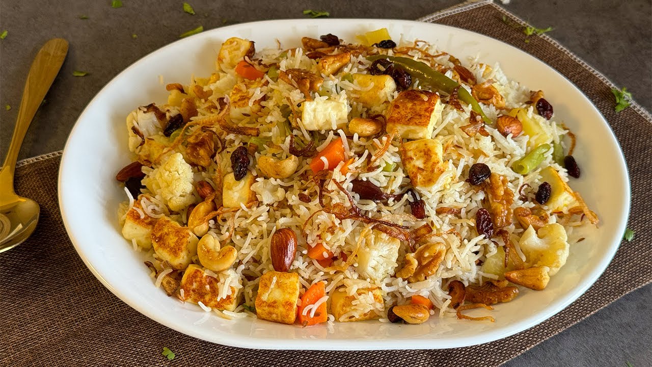 Navratan Pulao | How to make Navratan Pulao | Vegetable Pulao with Nuts ...