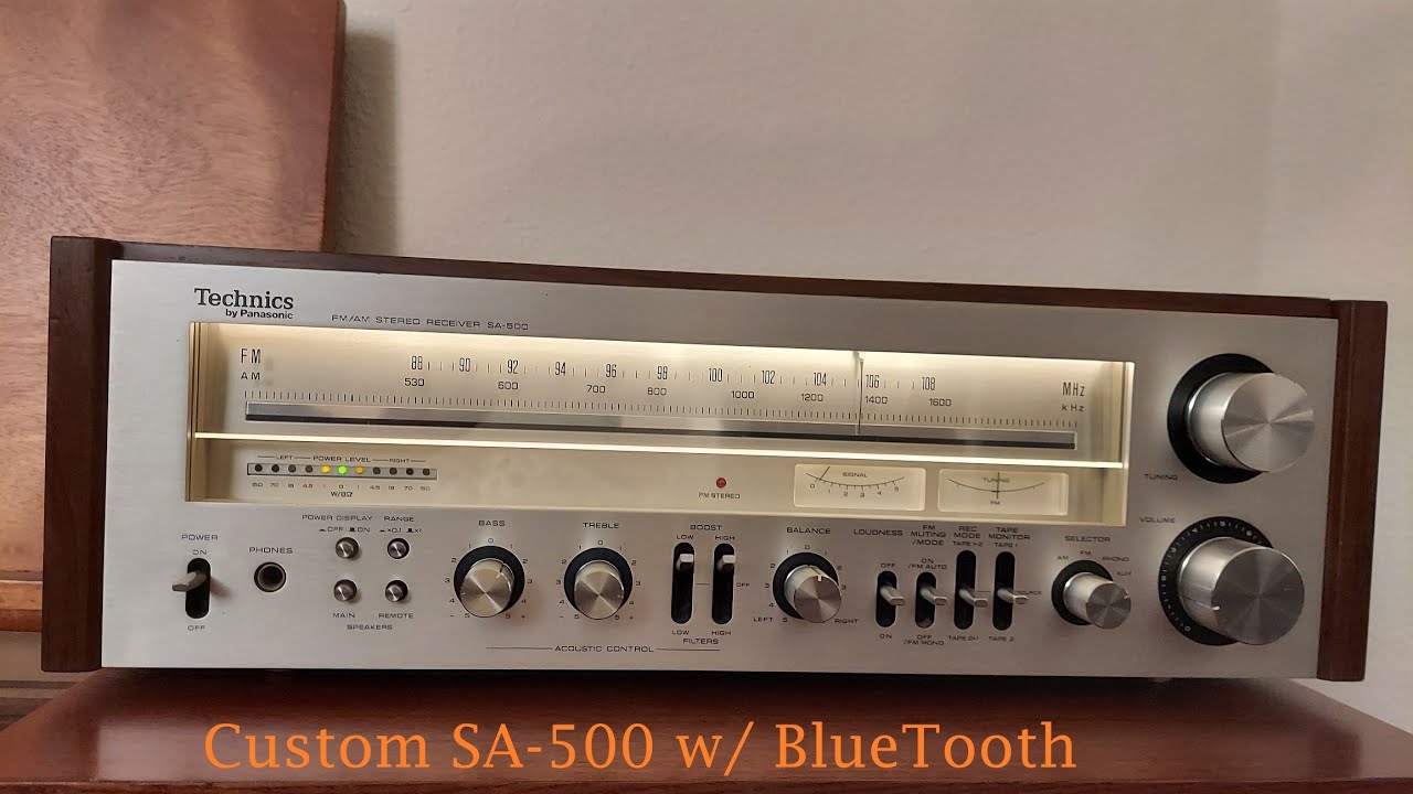 Technics SA-500 Vintage Receiver Demo w/ Custom BT - YouTube