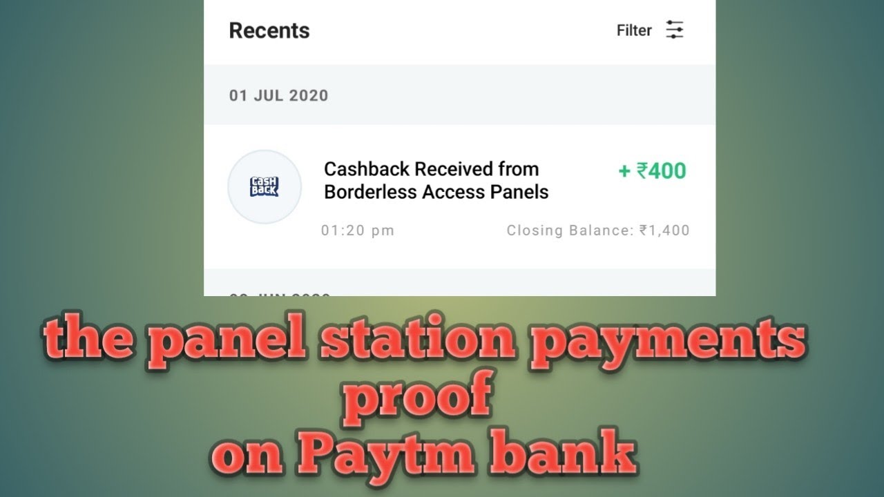 !! The Panel Station Payments Proof In Paytm Bank!! - YouTube