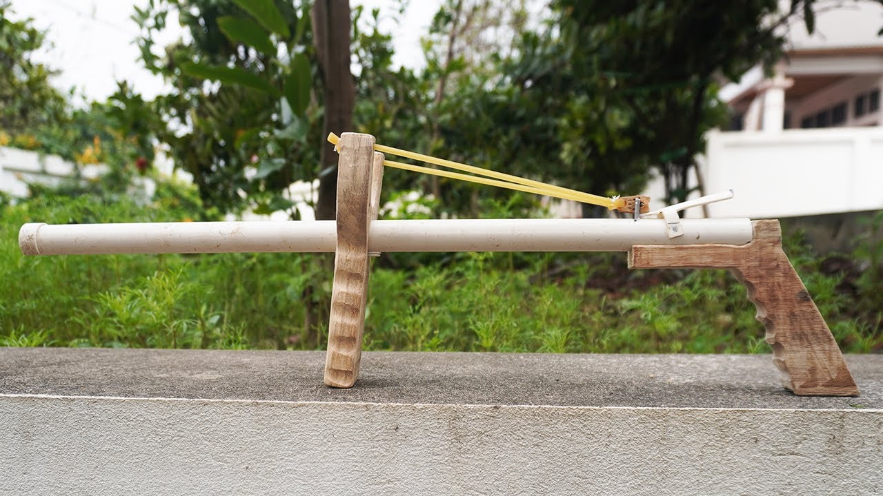 Wow, this long wooden slingshot is amazing. Brilliant slingshot for ...