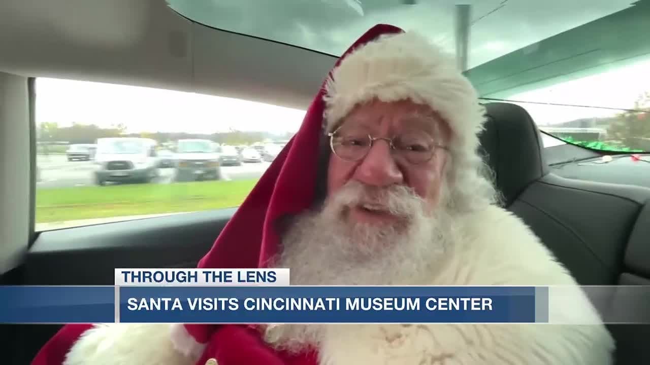 Santa visits Cincinnati Museum Center - YouTube
