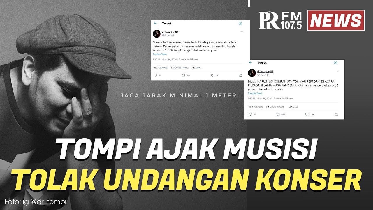Tompi Ajak Musisi untuk Kompak Tolak Undangan Konser Pada Masa Kampanye ...