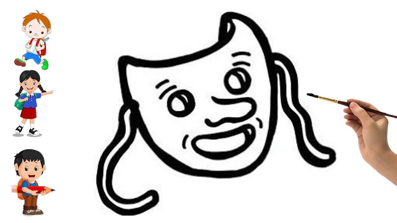 Drawing Book Painting and Colouring for kids ll How to draw easy Mask ...