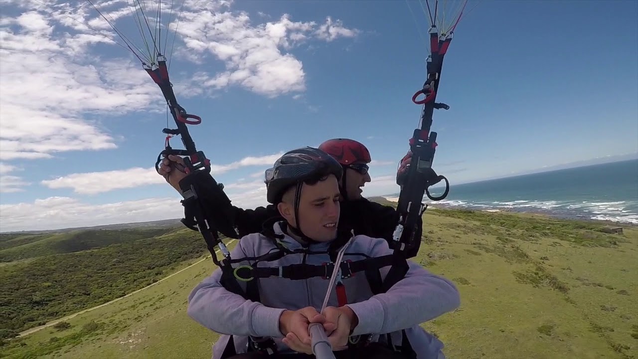 Tandem PG flight at Igoda (Winterstrand, East London) - YouTube