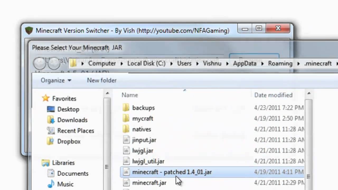 Minecraft - Version Switcher (1.4_01 to 1.5_01, Flymod, Texture Packs, Etc.) - YouTube