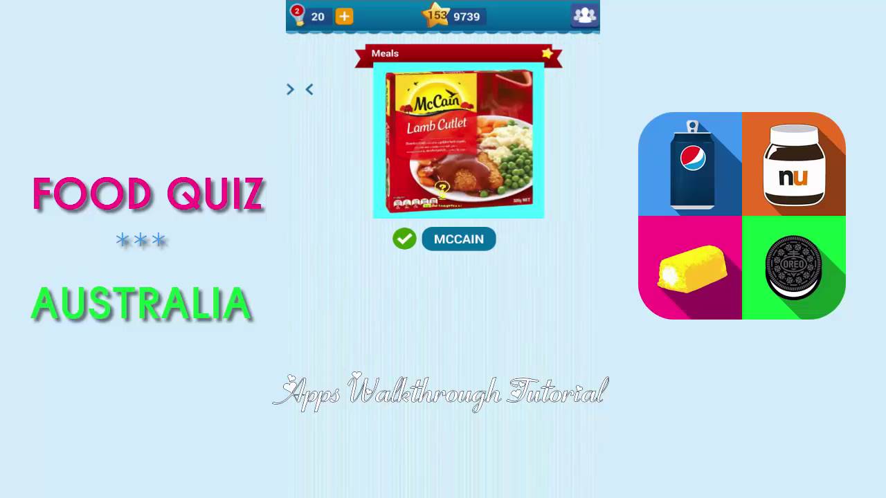 Food Quiz Australia Pack 1 - All Answers - Walkthrough - YouTube