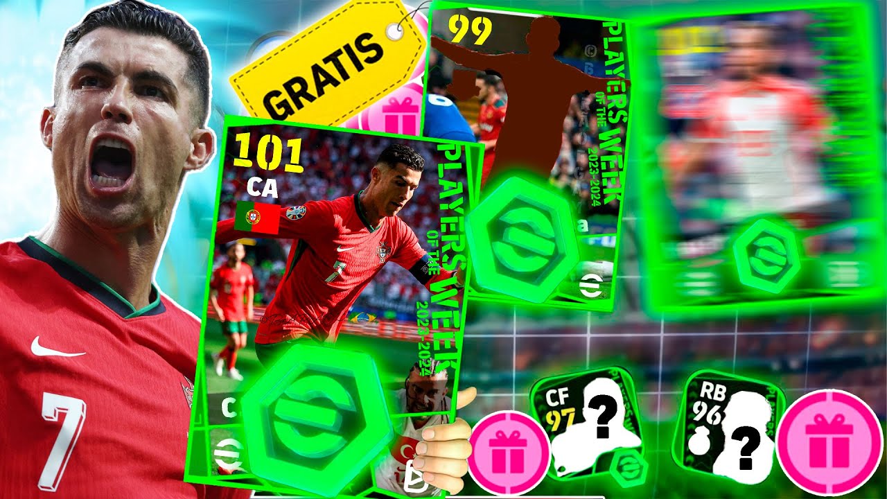 ⚠️É RECORDE! Cristiano Ronaldo na EUROCOPA POTW no eFootball 24? - YouTube