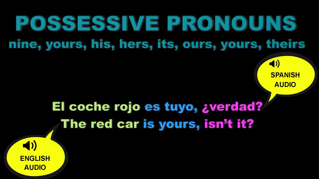 POSSESSIVE PRONOUNS: Examples with Audio and Subtitles in Spanish and ...